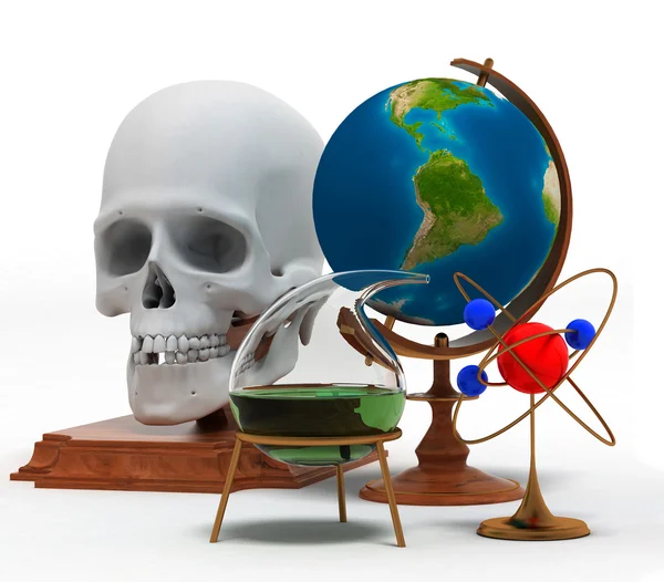 Set of objects that symbolize knowledge and skills — Stock Photo ...