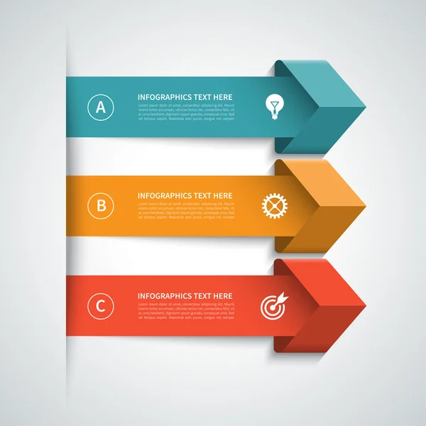 Modern arrow infographic elements — Stock Vector © vectorcreator #65150981
