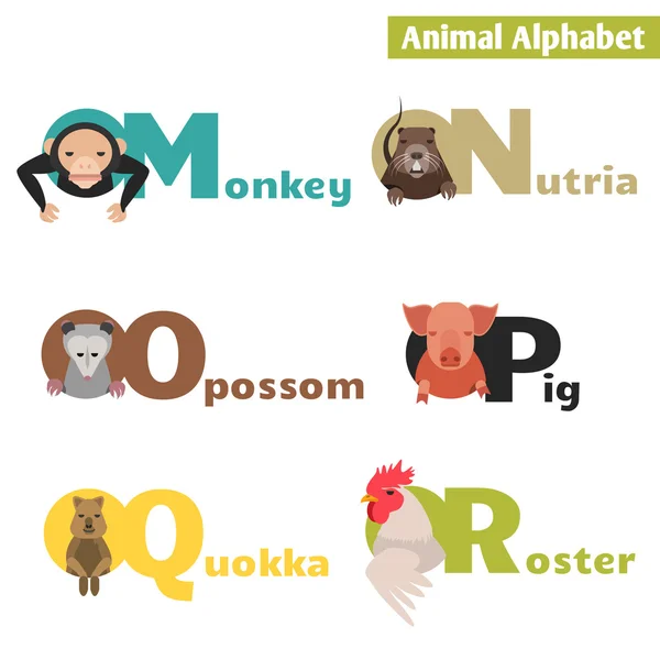 Cute Animals alphabet Stock Vector Image by ©Dashikka #70009559