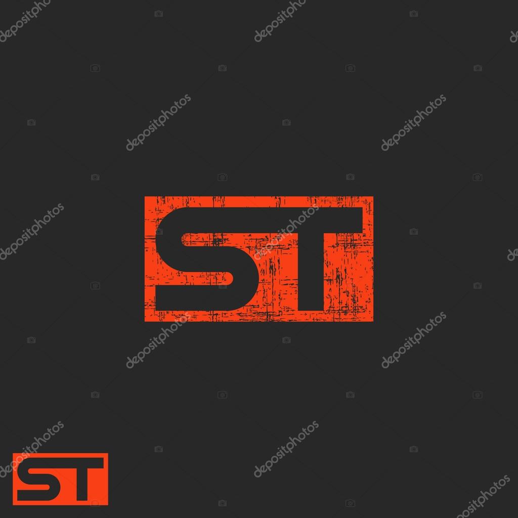 Initials ST logo letters Stock Vector by ©UASUMY 103391704