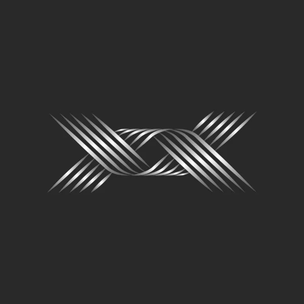 Two Squares Logo Two Linked Rectangular Chain Linear Creative Symbol ...