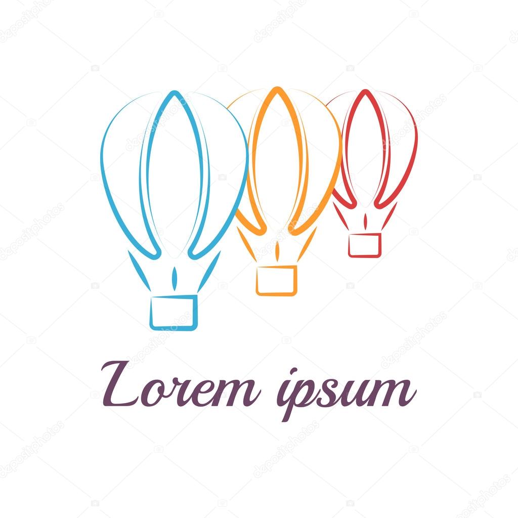 Multicolored air balloons, logo Stock Vector by ©UASUMY 63935759