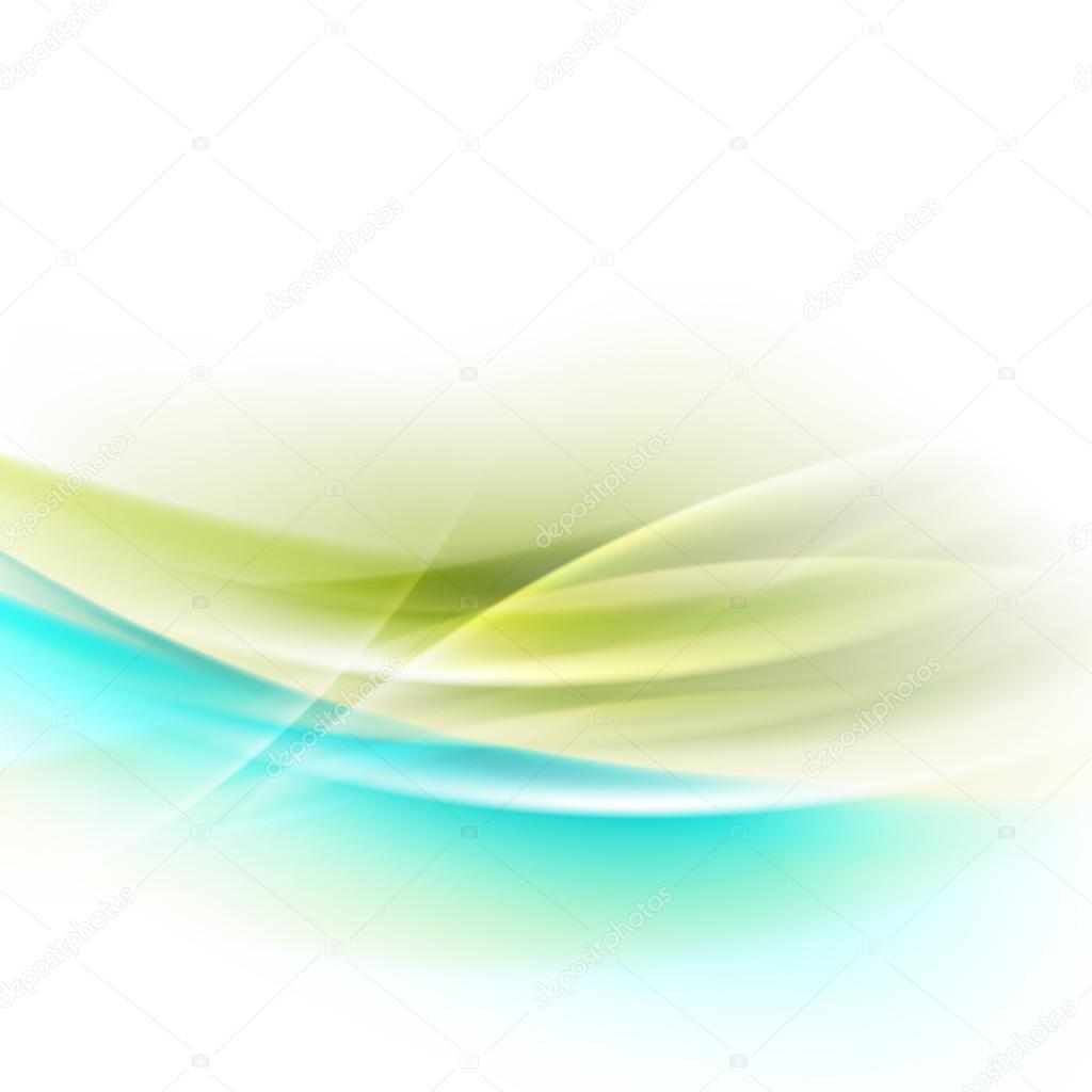 Abstract smooth green flow background for nature tech or science ...