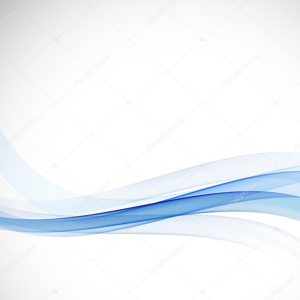 Abstract background with transparent blue wave, vector illustration ...