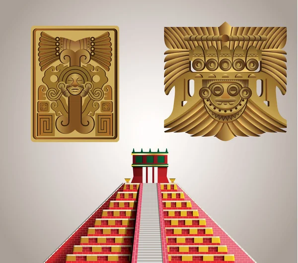 Mayan pyramid and fantasy symbols — Stock Vector © santi0103 #8481330 Mayan pyramid and fantasy symbols — Stock Vector © santi0103 #8481330