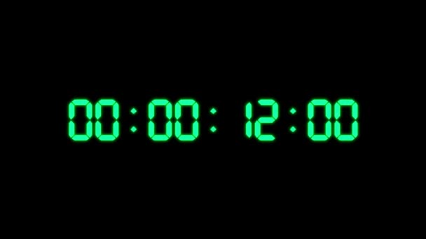 Digital Clock Seconds Countdown Timer Animation Motion Graphics — Stock ...