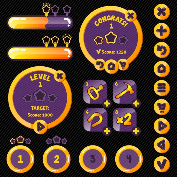 ᐈ Game ui assets stock vectors, Royalty Free game user interface ...