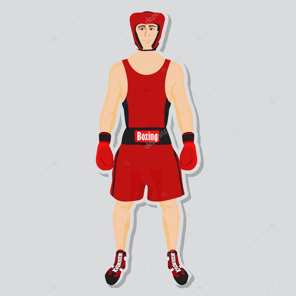 Vector boxing fighter — Stock Vector © AnaWhite #98372804