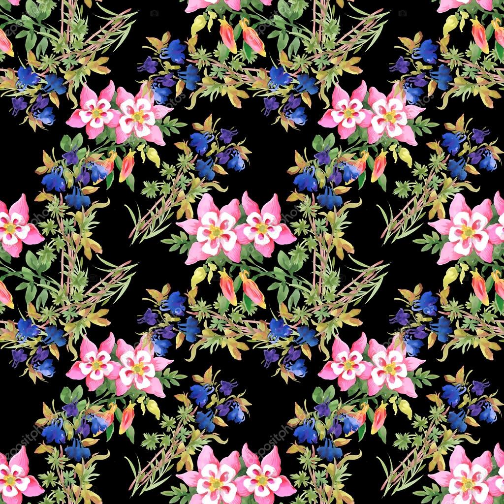 Watercolor floral seamless pattern Stock Illustration by ©Kostan-PROFF ...