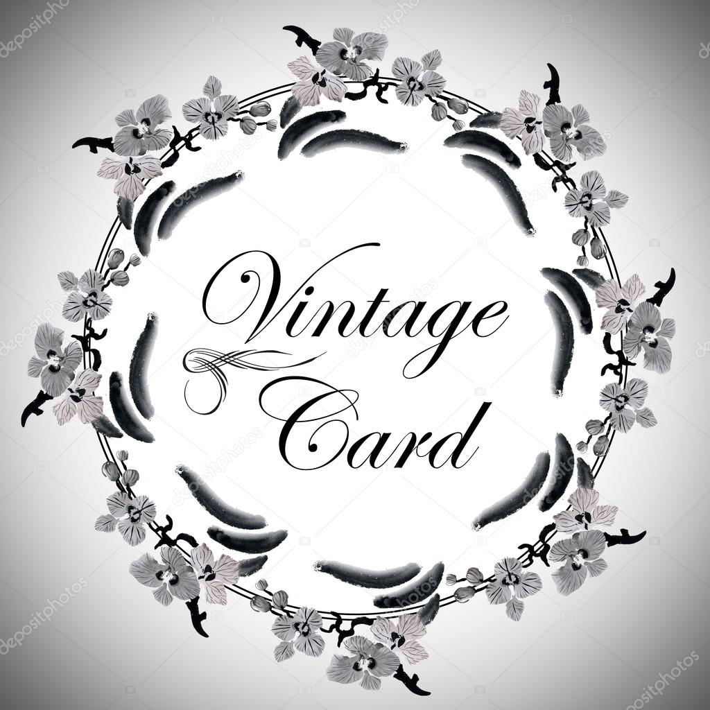 Floral vintage card — Stock Photo © Kostan-PROFF #76087567
