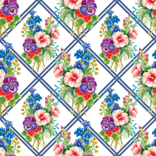 Flower meadow pattern Vector Art Stock Images | Depositphotos