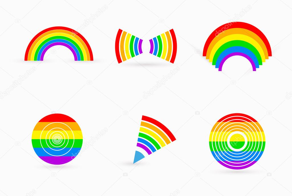 LGBT pencil Pride Flag Rainbow Icons Set Stock Vector Image by ...