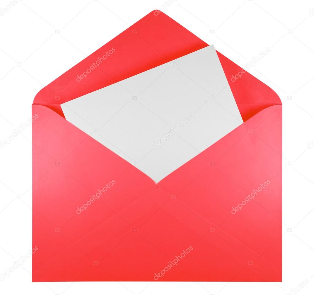 Blank open envelope - red — Stock Photo © venakr #100227350