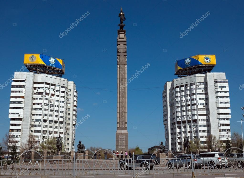 Almaty - Monument of Independence of Kazakhstan – Stock Editorial Photo ...