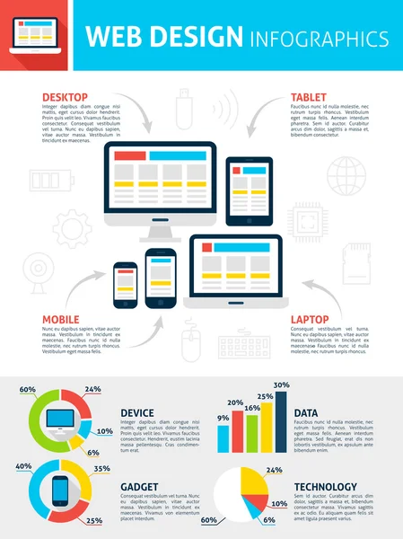 Adaptive Responsive Web Design Infographics Set Stock Vector Image by ...