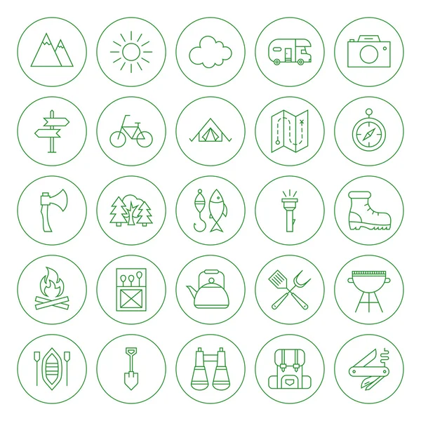 Set of camping icons. ⬇ Vector Image by © Favetelinguis199 | Vector ...