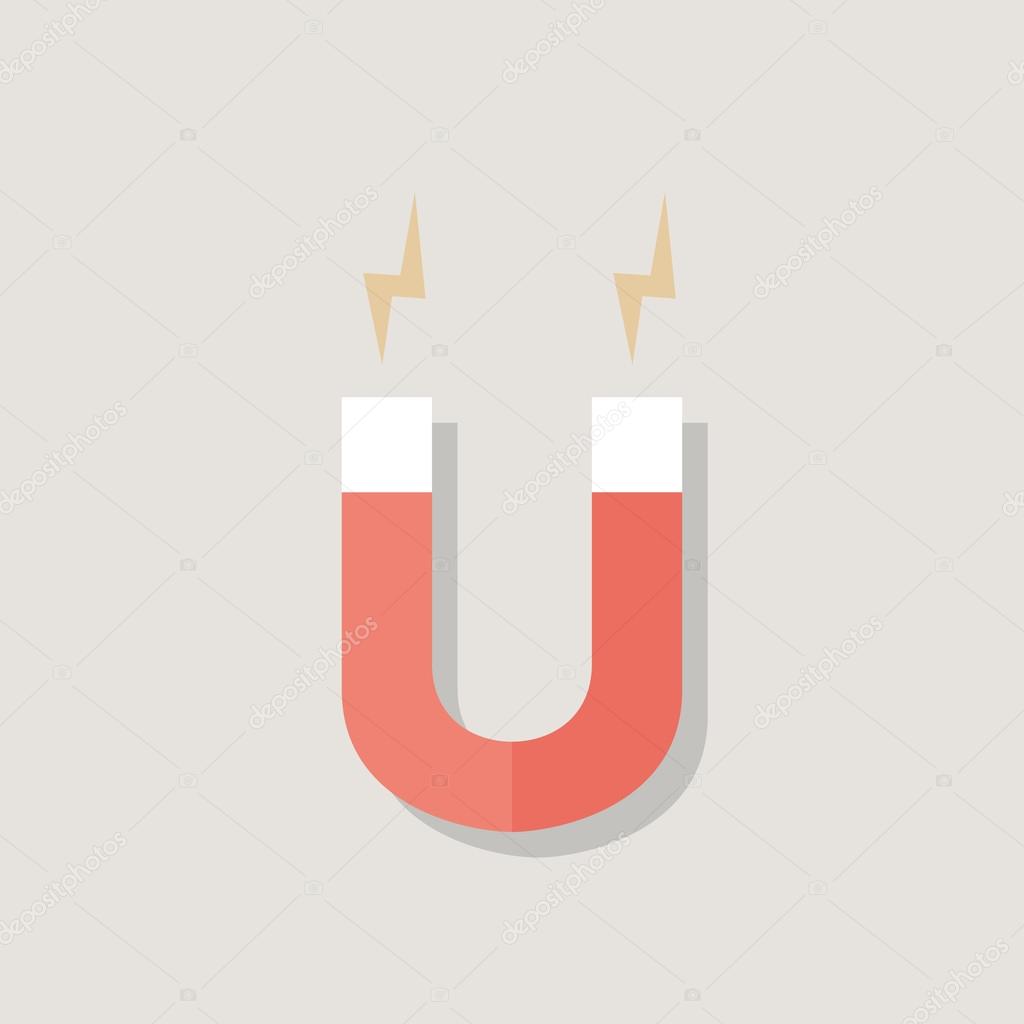 Red Magnet over light grey Stock Vector Image by ©Anna_leni #54112891