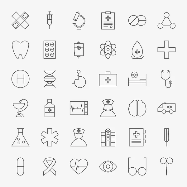 Medical line icons set — Stock Vector © sn3g #89283802