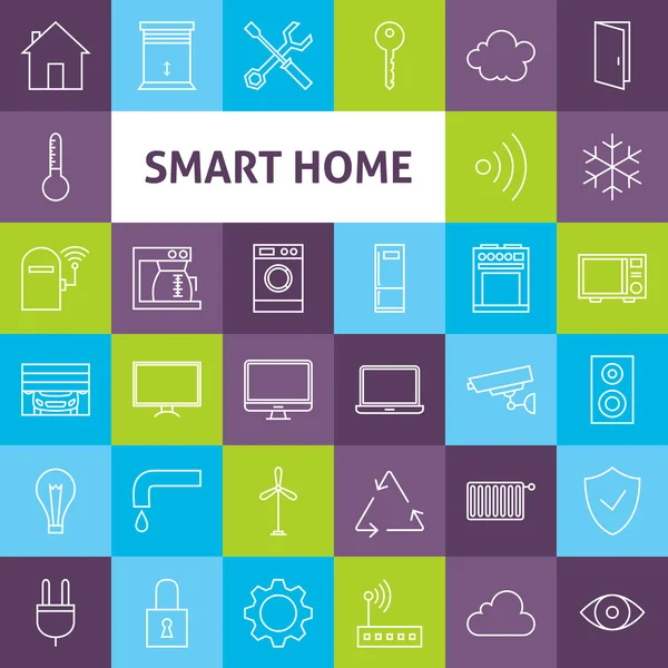 12,658 Smart home icons Vectors, Royalty-free Vector Smart home icons ...