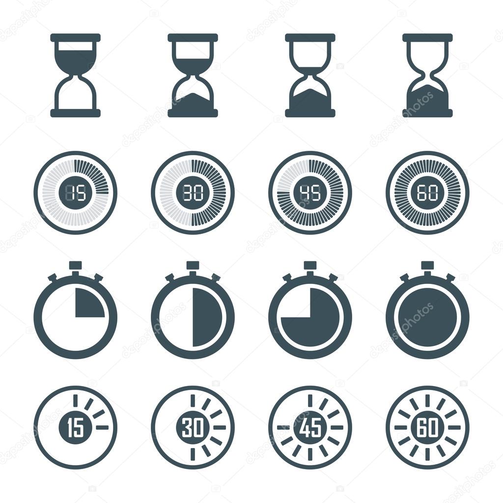 Timer icon set Stock Vector by ©V_76 112065950