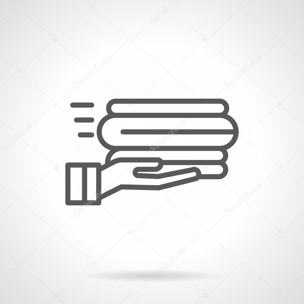 Service linens black line vector icon Stock Vector by ...