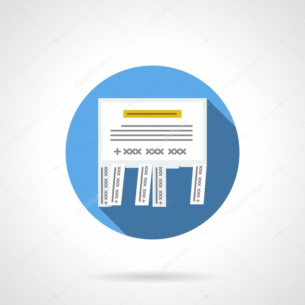 Tear-off announcement round flat color vector icon Stock Vector Image ...