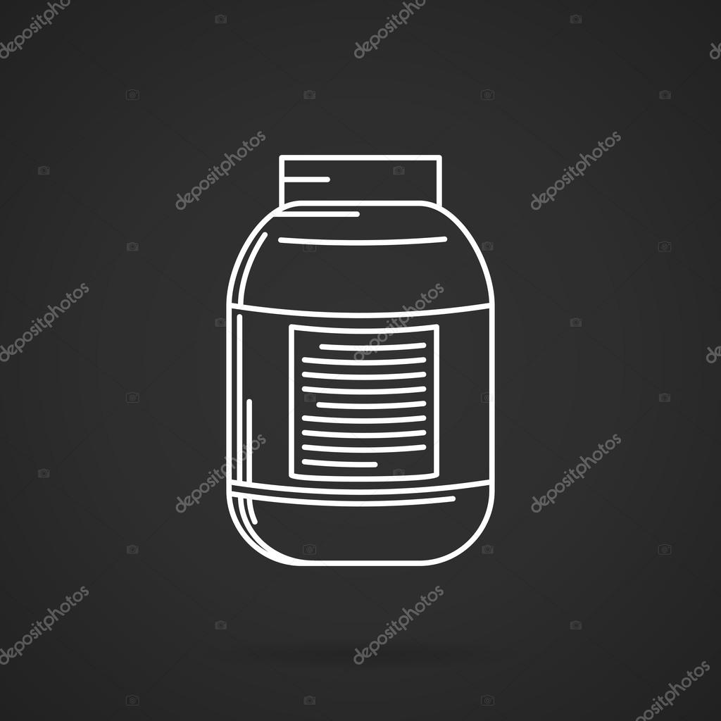 Creatine supplements jar vector icon Stock Vector Image by ...