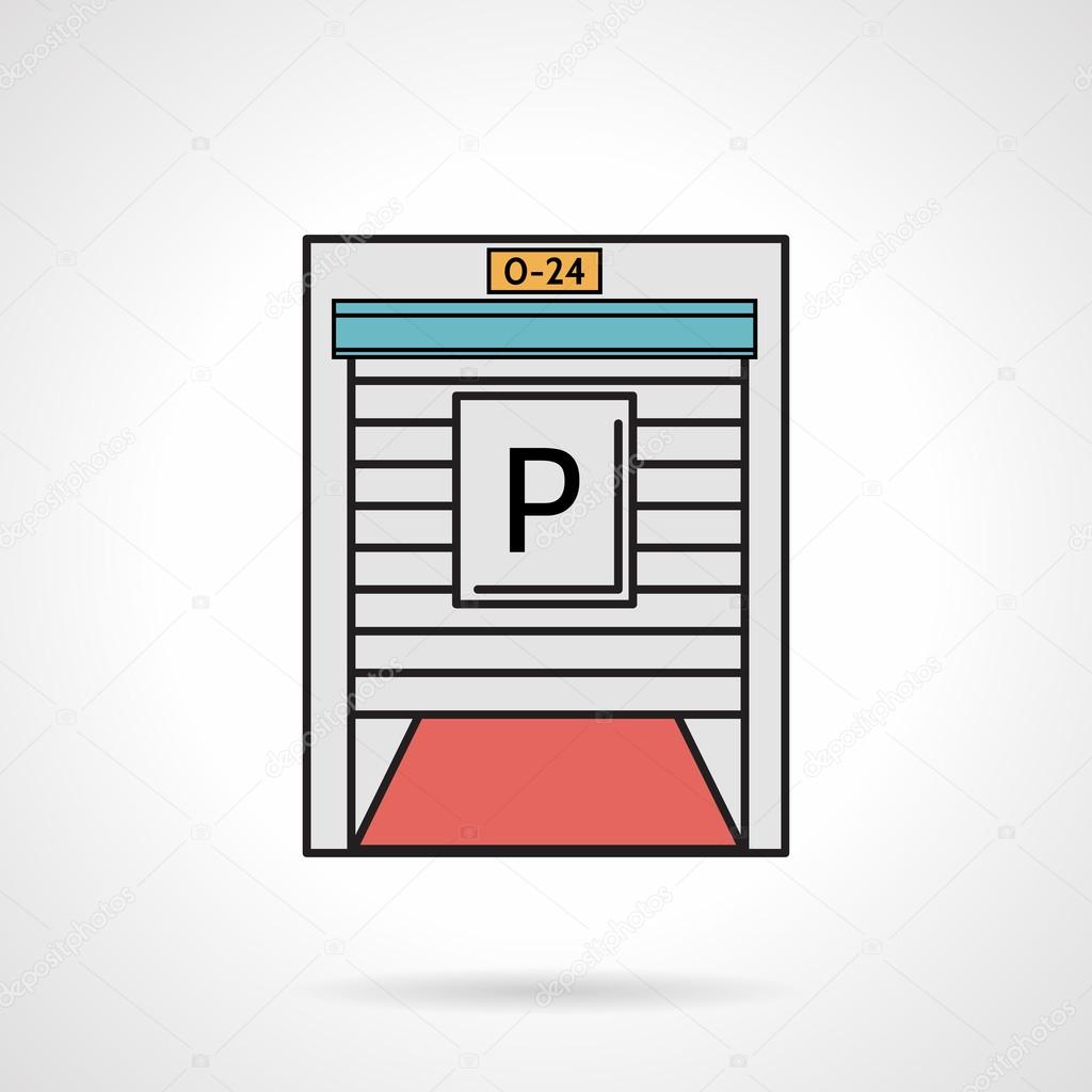 Parking gate flat color vector icon Stock Vector Image by ...