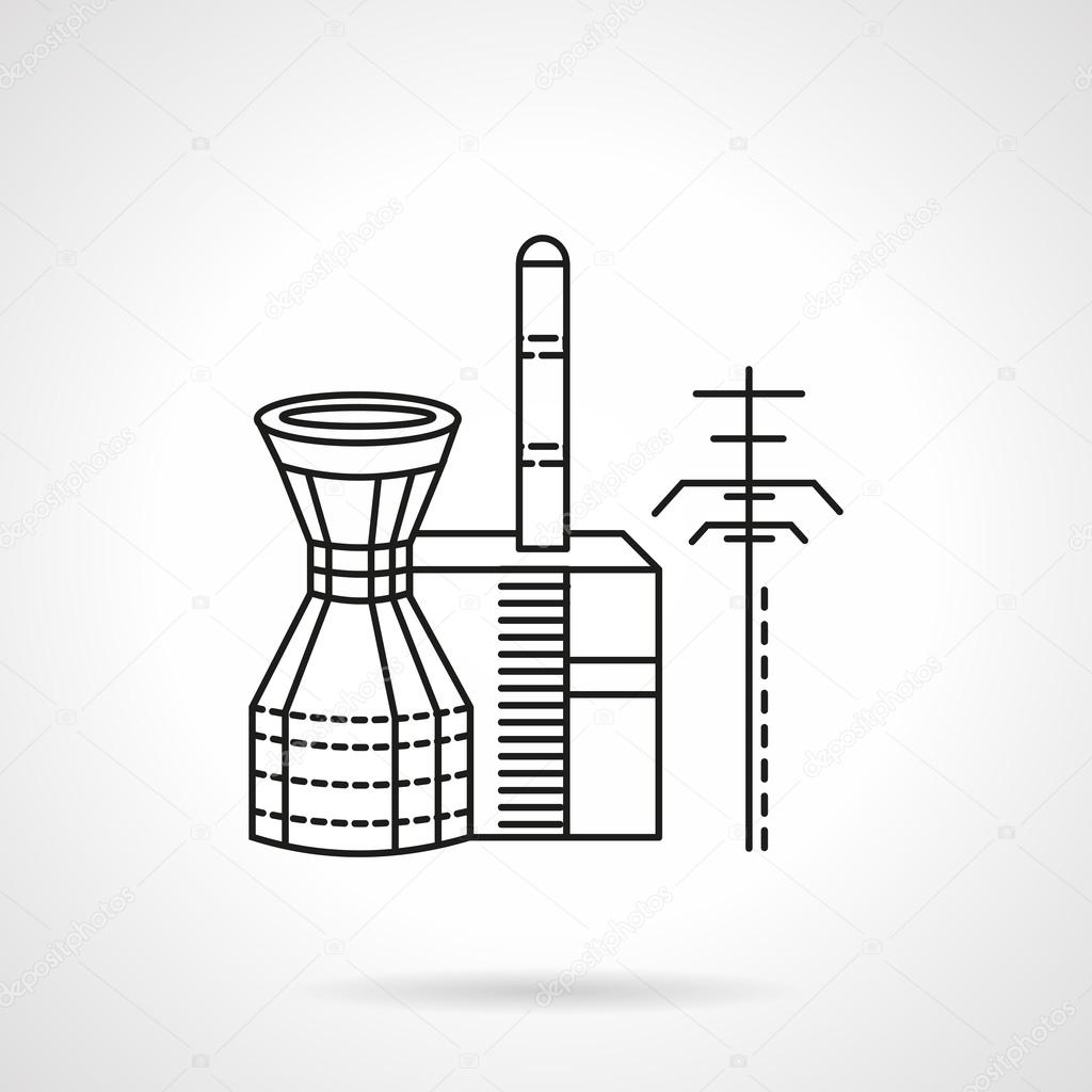 Thermal power plant vector icon — Stock Vector © YershovOleksandr1 ...