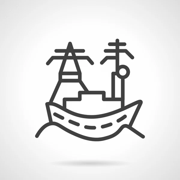 Transport vessel line vector icon — Stock Vector © YershovOleksandr1 ...
