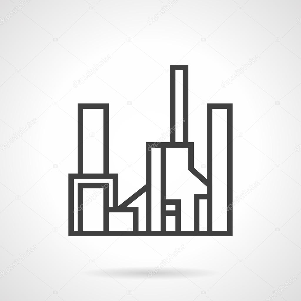 Simple line gas factory vector icon — Stock Vector © YershovOleksandr1 ...
