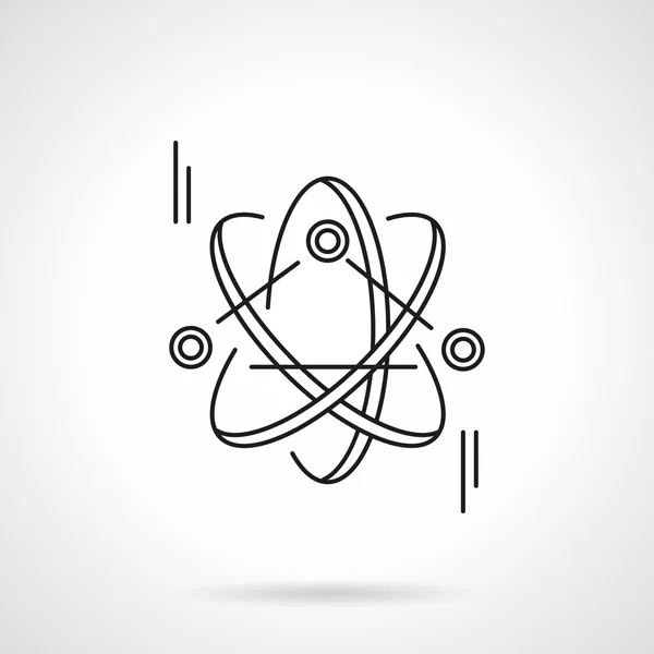 Particle interaction model simple line vector icon Stock Vector Image ...