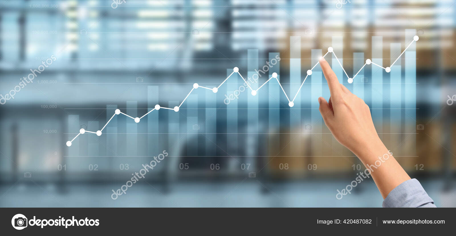 Businessplan Graph Growth Increase Chart Positive Indicat Stock Photo ...