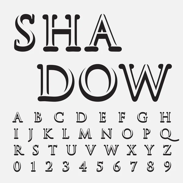 Alphabetic fonts and numbers — Stock Vector © wimstock #73401583