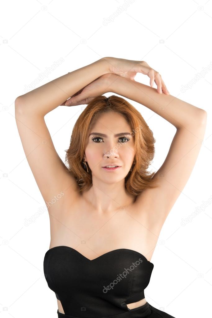 Cute Asian girl smiling. Hair removal. showing arm pit. fresh and clean ... Cute Asian girl smiling. Hair removal. showing arm pit. fresh and clean ...