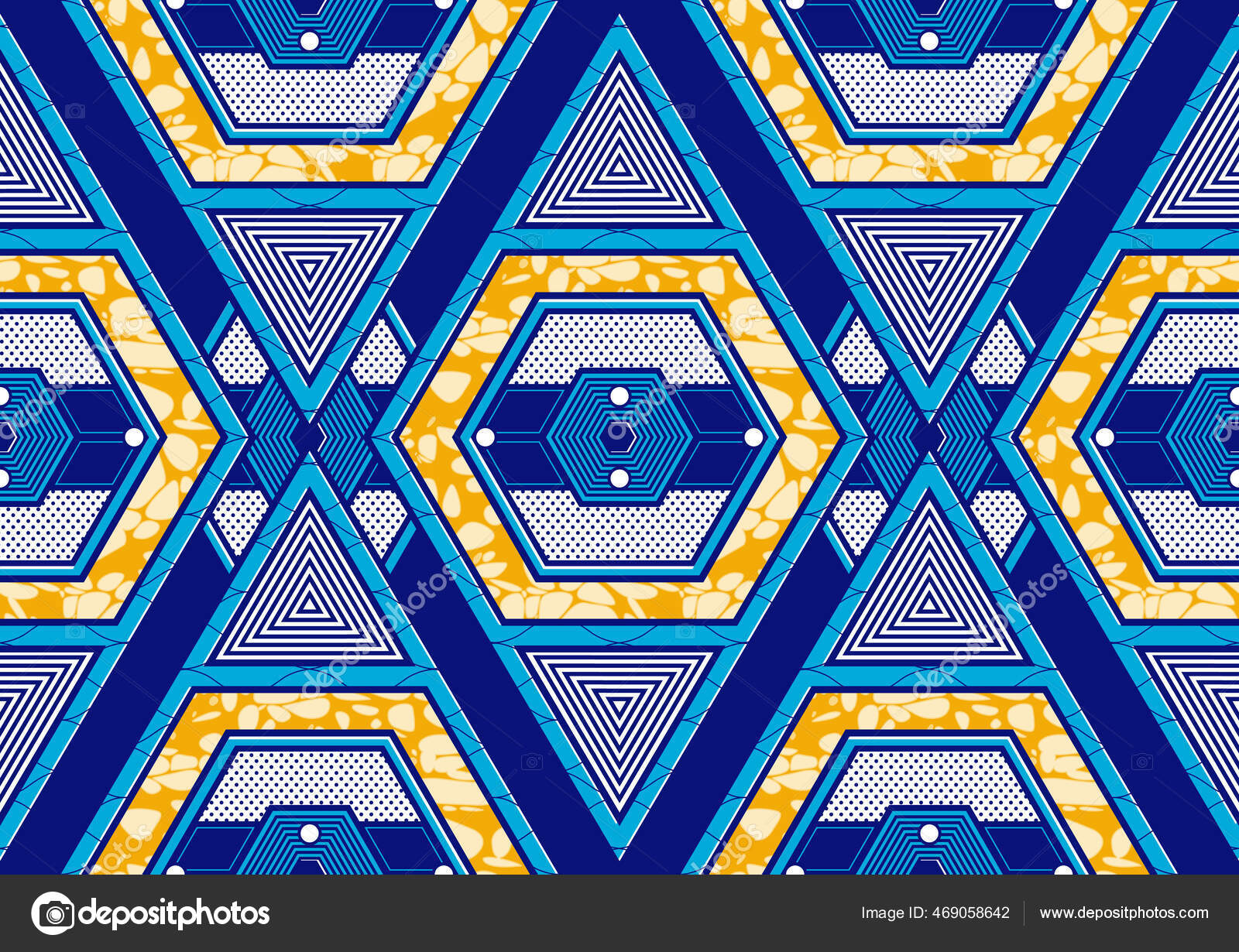 African Seamless Pattern Picture Art Abstract Background Stock Vector ...