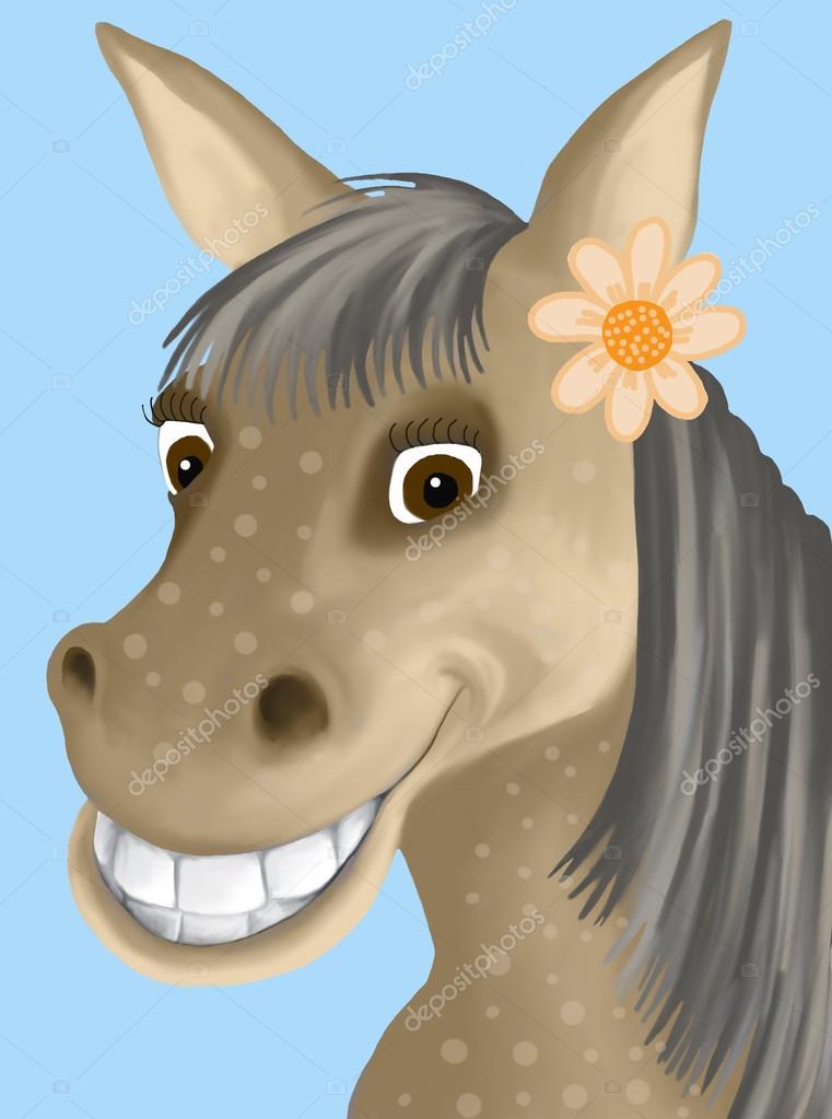 Smiling Horse Face