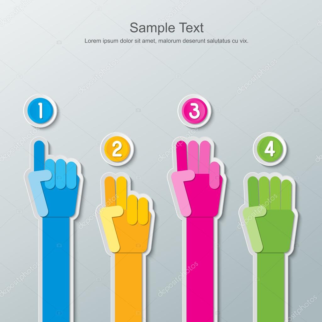 Paper hand number infographics Stock Vector Image by ©sapannpix #55645479