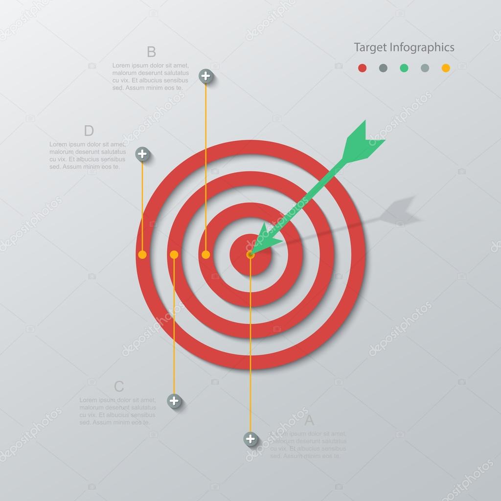Paper target infographics Stock Vector Image by ©sapannpix #55710083