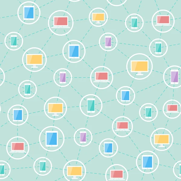 Connected people and social network pattern Stock Vector Image by ...