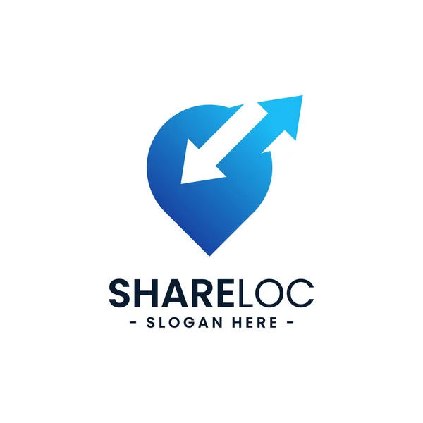 Share location logo design template. Map pointer icon vector. Creative ...
