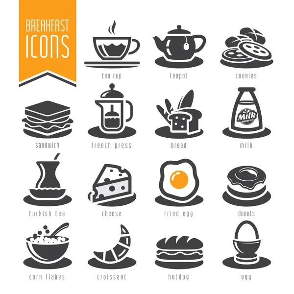 Breakfast icons Stock Vector Image by ©jacartoon #59593123