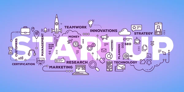 Vector creative illustration of technology word lettering typogr Stock ...