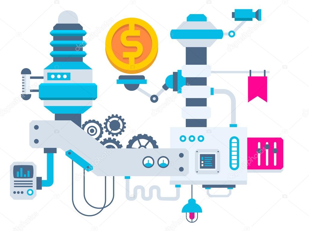 Factory of the parameters gold coins Stock Vector Image by ©wowomnom ...