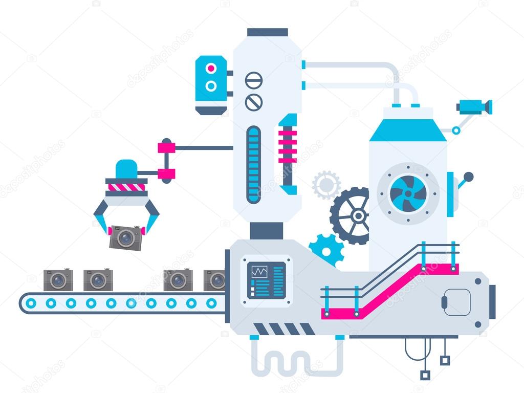 The factory for sorting cameras. Stock Vector Image by ©wowomnom #54920877