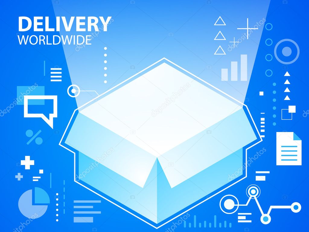 Illustration delivery box Stock Vector Image by ©wowomnom #54962795