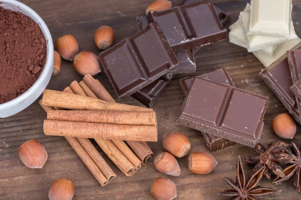 Composition of chocolate Stock Photo by ©thodonal 106117080