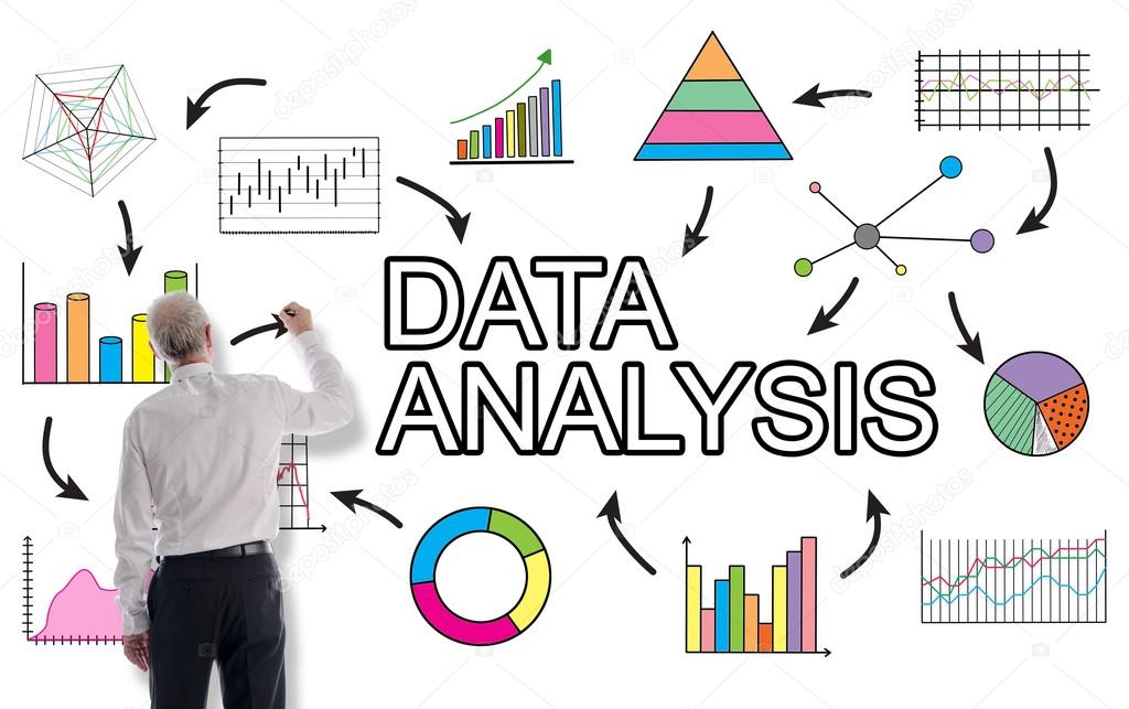 Data analysis concept drawn by a businessman Stock Photo by ©thodonal ...