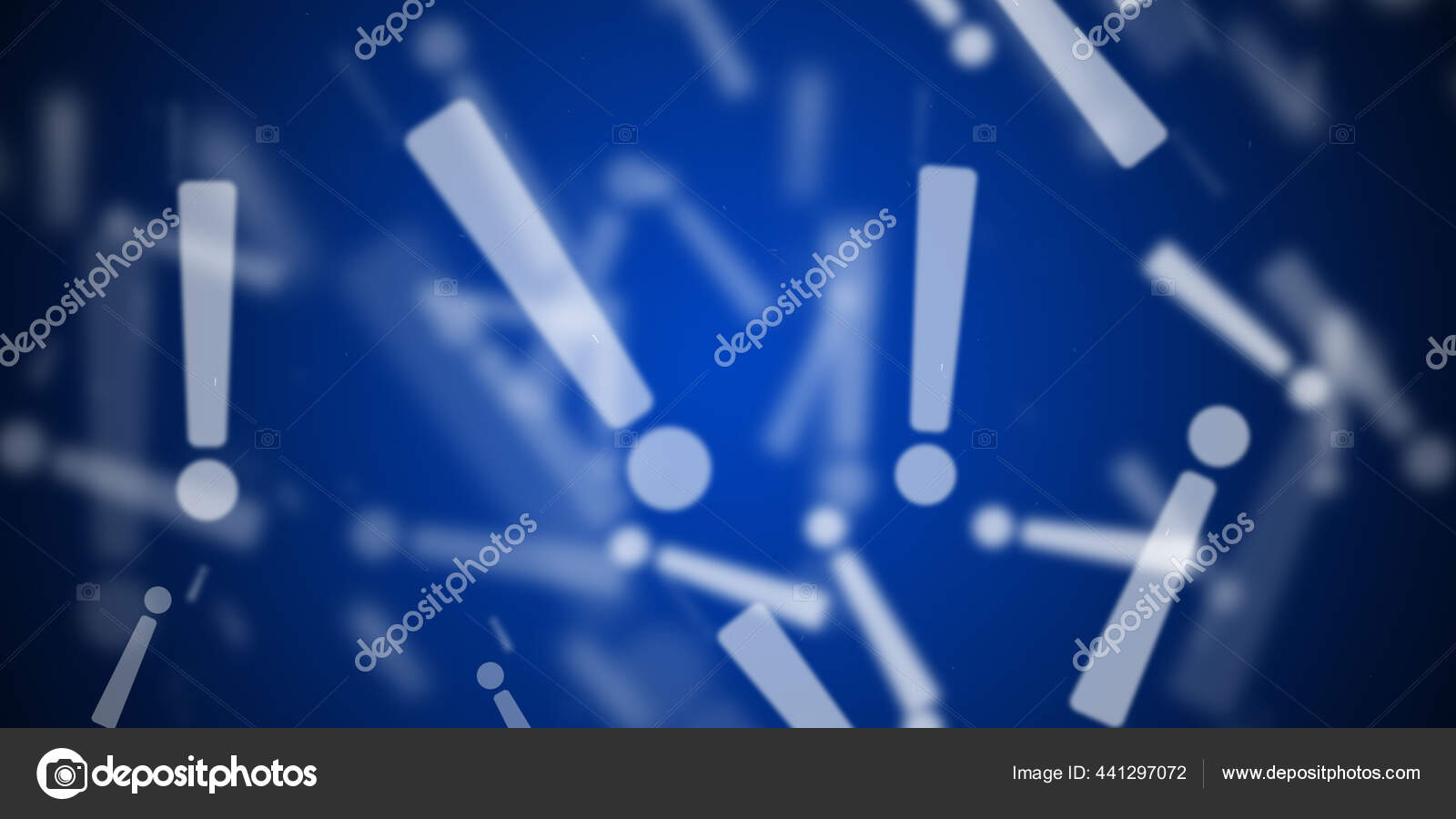 Flying Exclamation Marks Blue Background Stock Photo by ©thodonal 441297072