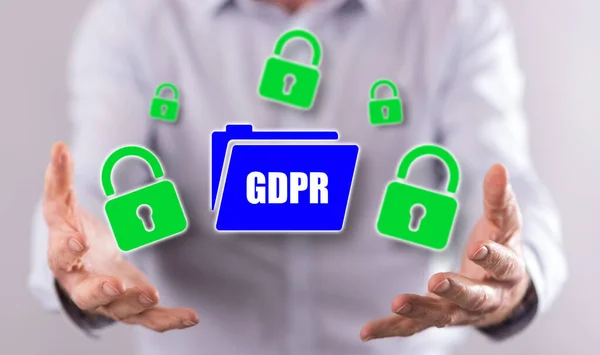 Concept Gdpr Icons Geometric Shapes Background Stock Photo by ©thodonal 375402304